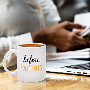 Lifecapido Before Patients After Patients Set, Nurse Week Appreciation Gifts for Nurse Practitioner Doctor Hygienist Physician Dentist Women, 11oz Coffee Mug and 12oz Stainless Steel Wine Tumbler Set