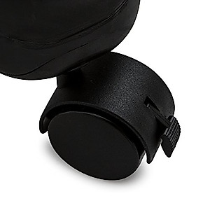 Champion Sports Exercise Ball Chair: FitPro Balance Ball Chair with Wheels and Back Support for Home or Office Use - Includes Hand Pump - Black