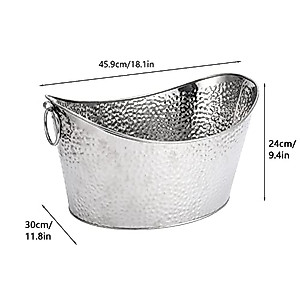 Stainless Steel Beverage Tubs Large Ice Bucket Drink Buckets for Parties Weddings 12L