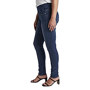 JAG Jeans Women's Nora Mid Rise Skinny Pull-on Jeans, Anchor Blue Au315, 12