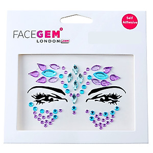 32 PCS Face Gems (RANDOM DESIGNS) Self- Adhesive Glitter Jewel Tattoo Sticker Festival Gems Rave Party Body Make Up C2ZAKMIX-A
