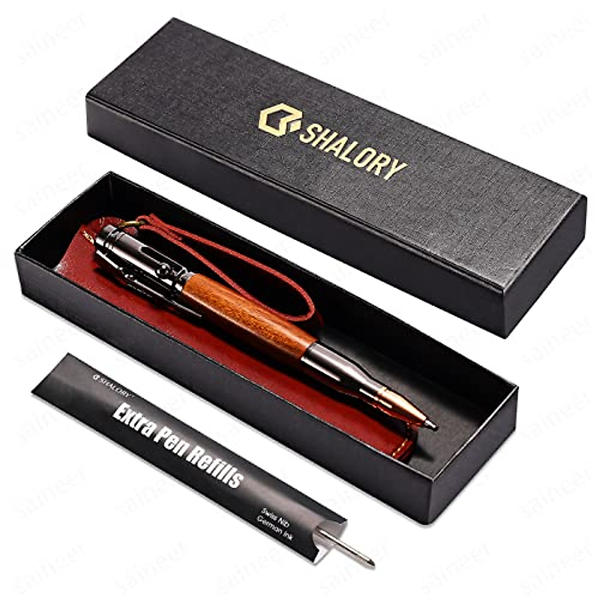 Bolt Action Pen Ballpoint Pen with Compass &Rifle Clip & Extra Refills & Office Decor Gift for Dad/Colleague/Boyfriend/Husband