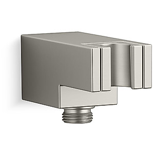 Kohler 26310-BN Statement Wall-Mount handshower Holder with Supply Elbow and Check Valve, Vibrant Brushed Nickel