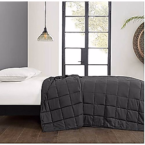 Well Being Soft Quilted Microfiber Weighted Blanket, 60"x80", 20 Lbs, Grey