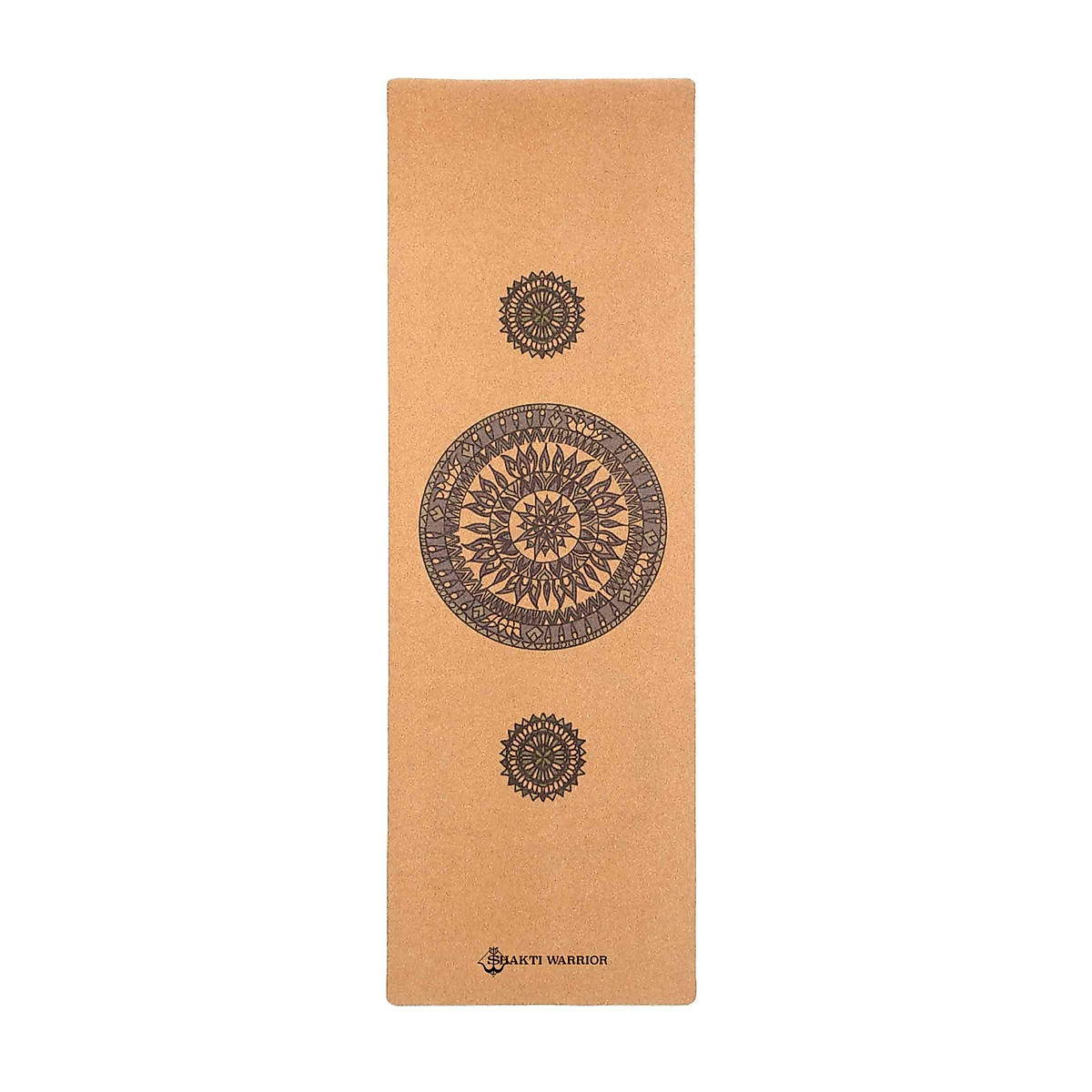 Shakti Warrior Mandala Cork Yoga mat,Extra Long and Wide,Artist Designed, Premium eco friendly mats, Non Slip, Great for Regular & Hot Yoga, Pilates and Work out (84 inchx27 inchx2mm Thick)