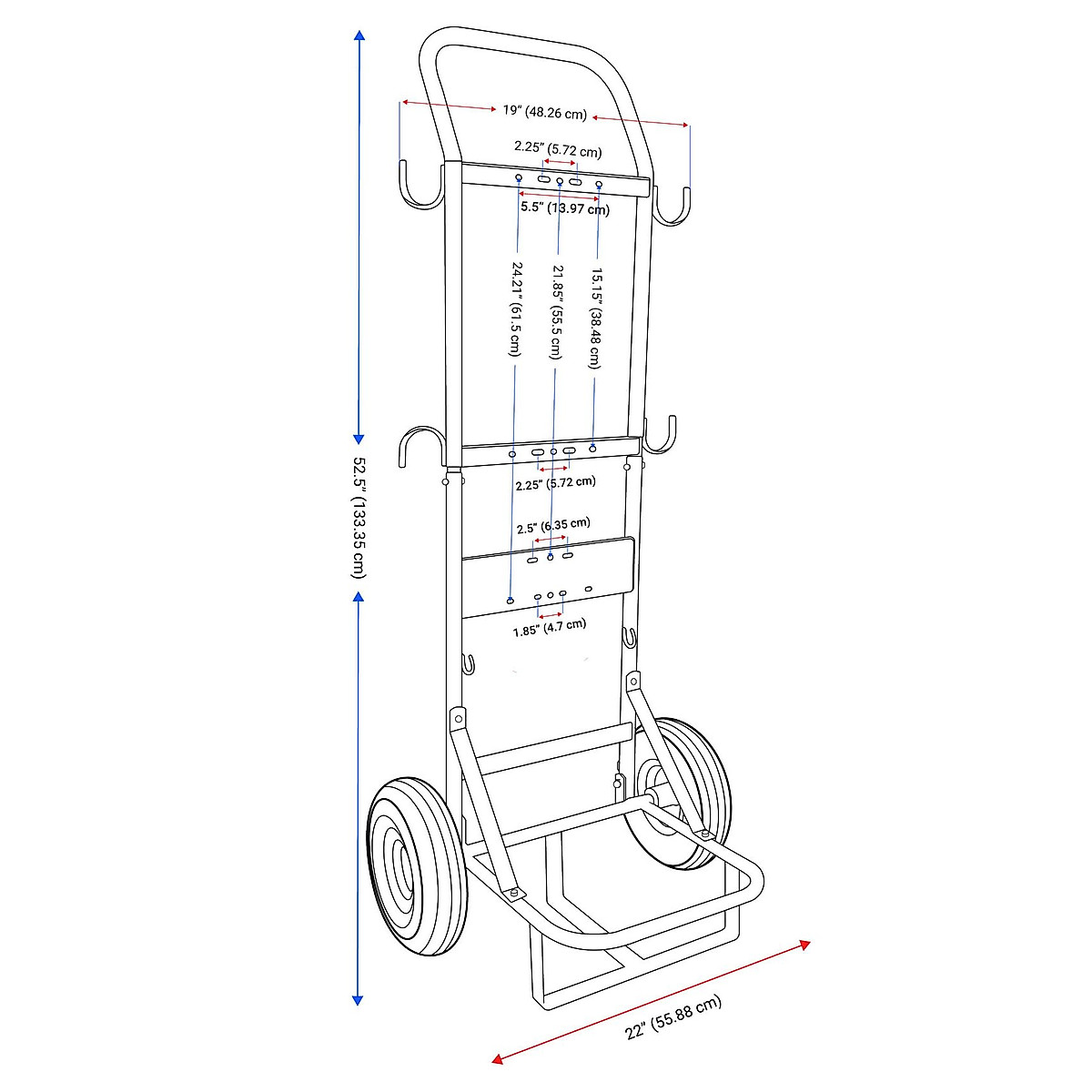 Onsen - Dolly Hand Cart for Portable Tankless Water Heaters - Mobile Hot Water Washing Station - Large 10 Inch Pneumatic Wheels - for Pet Grooming, Horse Stables, Hunting Camp & Camping