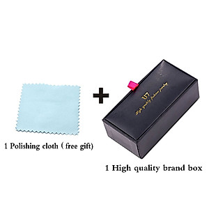 Ruby Shiny Crystal Cufflinks Elegant Style Women Men 18K Gold Plated Fancy Stone Cuff Links