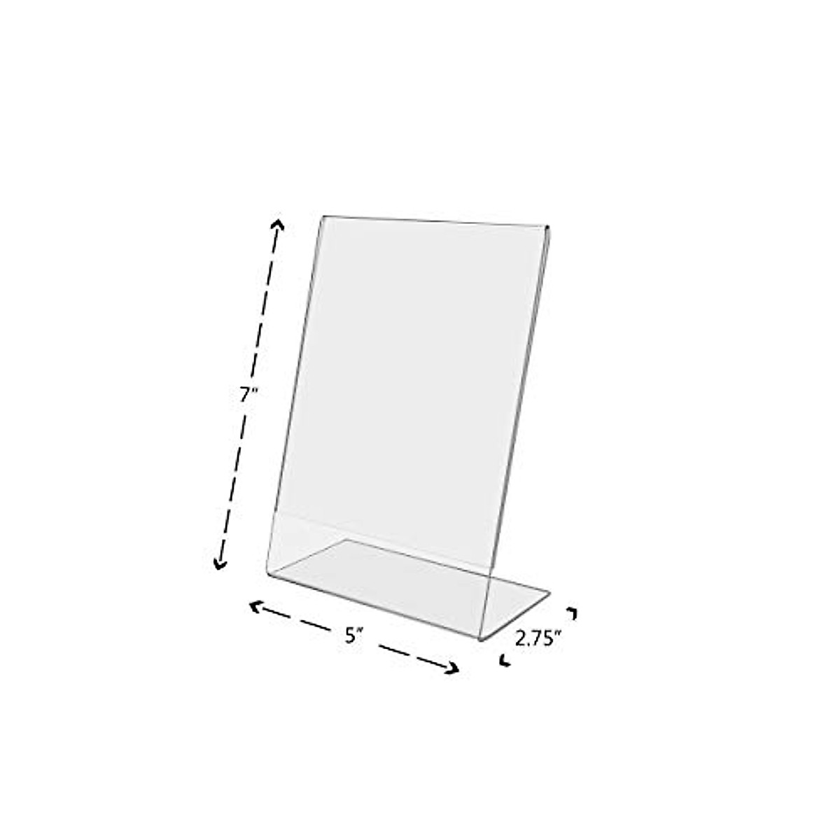 Universal 76850 Clear L-Style Freestanding Frame, 5 X 7 Insert, 3/Pack