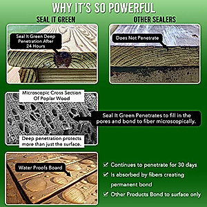 Garden Box Sealer | FDA Food Contact Safe Plant-Based Wood Sealant for Raised Beds, Planters & Pet Houses. Protects All Wood Types from Water & Weather Damage | Eco-Friendly Sustainable Solution