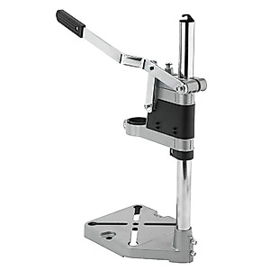 LuckyHigh Single Hole Adjustable Drill Press Stand 1 Mounting Hole Universal Bench Clamp Drill Press Table Workbench Repair Tool with Aluminum Base