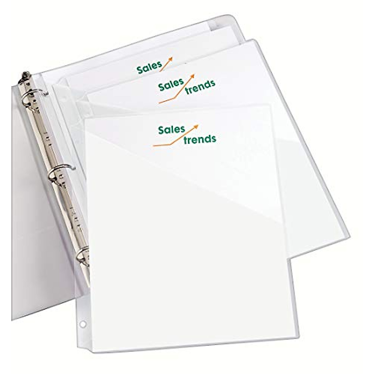 Avery Binder Pockets, Clear, 8.5" x 11", Acid-Free, Durable, 5 Pockets, 3 Packs (75296)