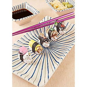 Sushi Cat Clever Idiots Nekozushi Keychain - Blind Box Includes 1 of 5 Collectable Figurines - Features a Detachable Keyring (Version 1)