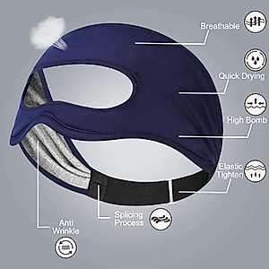 Charlux VR Sweat Band for Oculus Go Quest 2 Meta Face Mask Eye Masks Headband Guard Cover for VR Workouts Supernatural for Men Women (Navy Blue/Black/Gray, 3pcs)