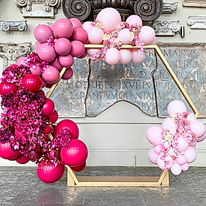 RUBFAC 110pcs Hot Pink Balloons Latex Balloons Different Sizes 18 12 10 5 Inch Party Balloon Kit for Birthday Baby Shower Wedding Princess Theme Party Decoration