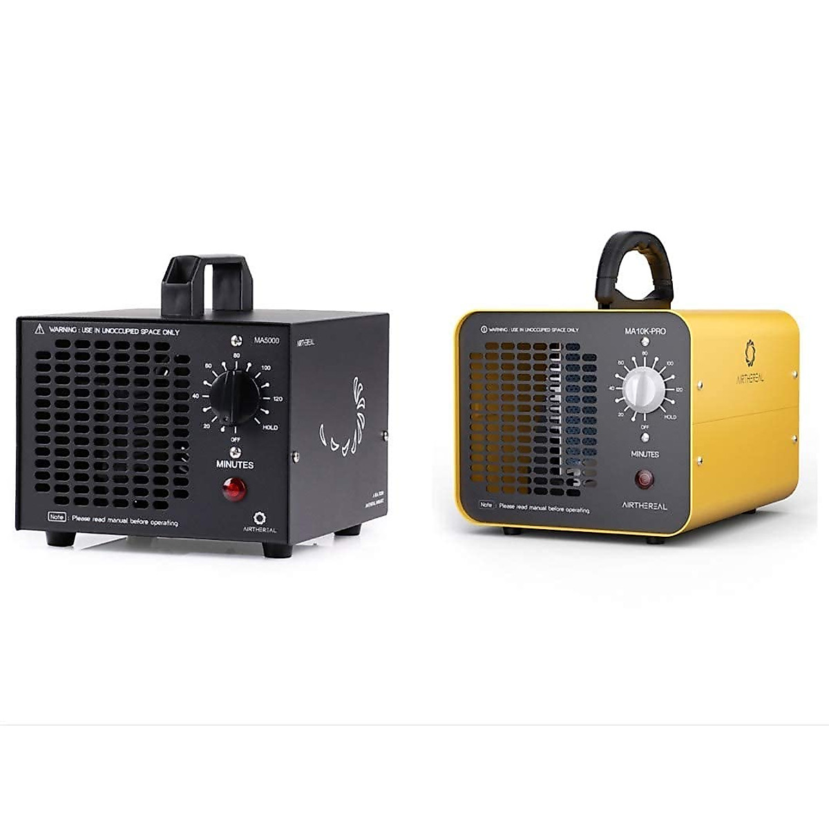 Airthereal Bundle | MA5000 Ozone Generator with 5000mg/h and MA10K-PRO Ozone Generator 10000 mg/h High Capacity O3 Ionizer Machine