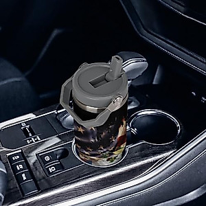 Combined Guatemala America Flag 1 30 OZ Insulated Tumblers with Handle And Straw Leakproof Vacuum Insulated Stainless Steel Water Bottle for Car Fishing Travel