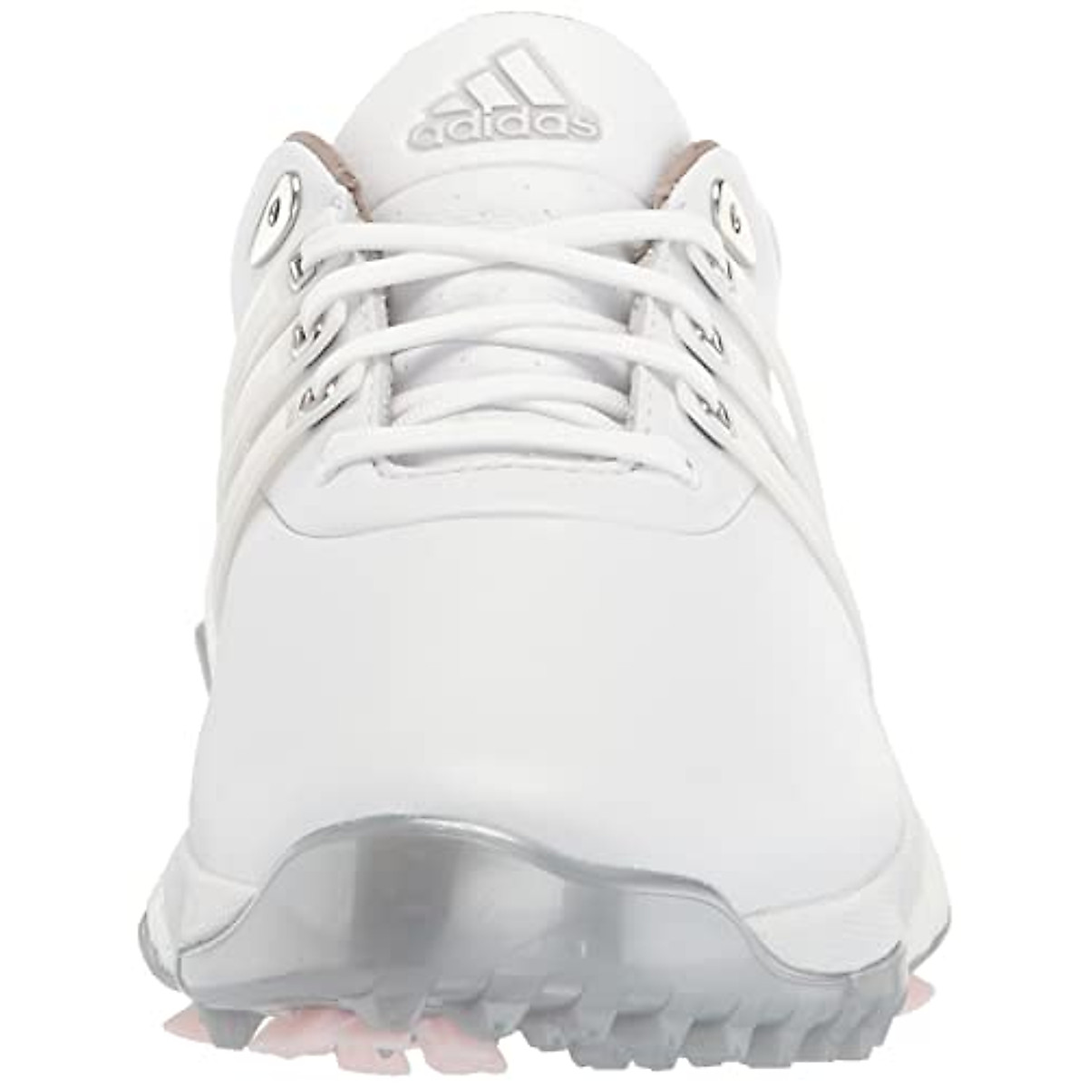 adidas Women's TOUR360 22 Golf Shoes, Footwear White/Footwear White/Almost Pink, 6.5