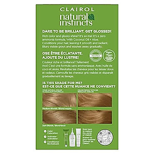 Clairol Natural Instincts Demi-Permanent Hair Dye, 8G Medium Golden Blonde Hair Color, Pack of 1