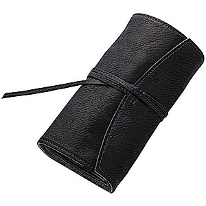 Zipper roll type pen case Pensemble Black PSRF5-01-B