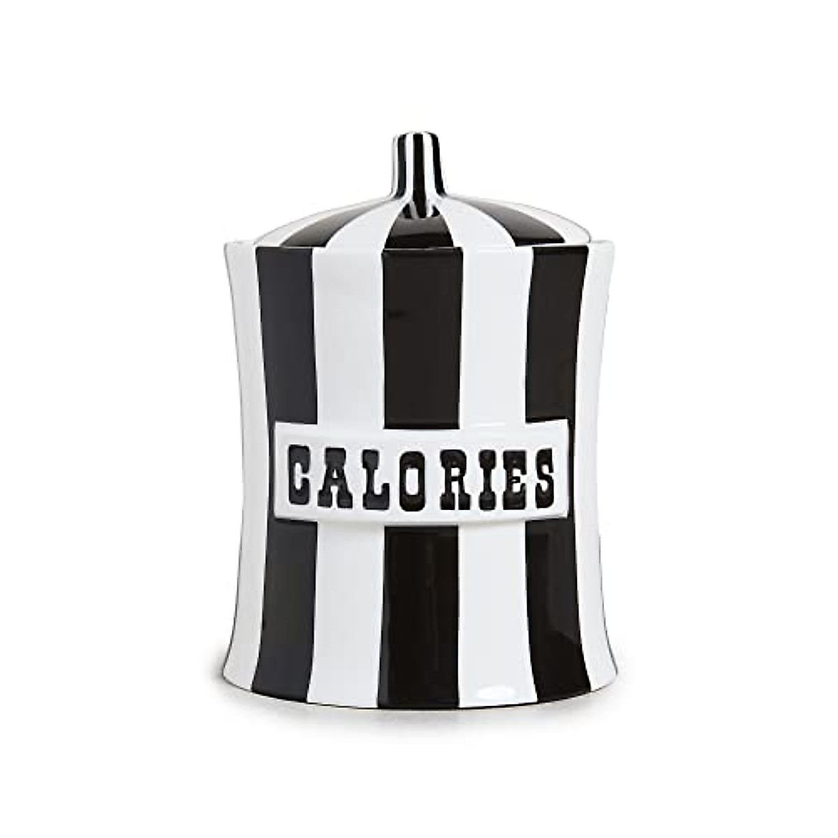 Jonathan Adler Women's Vice Calories Canister, Black/White, One Size