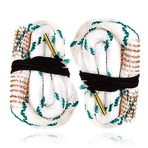 FUNANASUN 2-Pack Gun Bore Rope Rifle Shotgun Gun Bore Brush for 9mm 5.56mm .223 .22 .308 12Ga .45 .50 30-06 and Others (Choose More Calibers)