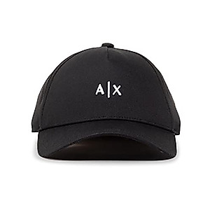 A|X ARMANI EXCHANGE Men's Hat Baseball Cap, Black/White, One Size