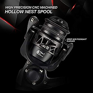 Piscifun Carbon X Spinning Reels, Carbon Frame and Rotor, Ultralight 5.1oz Spinning Fishing Reel, 5.2:1 Low Speed Gear Ratio, 10+1 Shieled BB Smooth Powerful Fishing Spinning Reel 500 Series