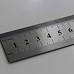 Auniwaig Straight Ruler, 50cm / 19.6-inch Scale Ruler, Stainless Steel Ruler, Measuring Tool for Engineering Office Architect Drawing 3 Pcs