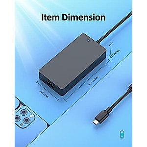 USB C Laptop Charger Fit for Dell Inspiron 14 16 Plus 7420 7620 Vostro 7620 P157G003 P117F003 P117F004 AC Adapter Power Supply Cord