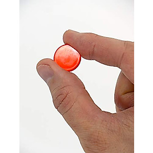 Regal Bingo Plastic Bingo Chips 1000 Pcs - Clear Transparent Counters Game Chips Set for Board Game - Fun Bingo Night - 3/4 Inch Orange Color