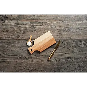 Labell Handle Serving Boards - Small Canadian Maple Hardwood Cutting Board for Meats, Vegetables, Fruits, and Cheeses - Flat Paddle Chopping Board Perfect for Charcuterie (5" x 10" x 0.75")
