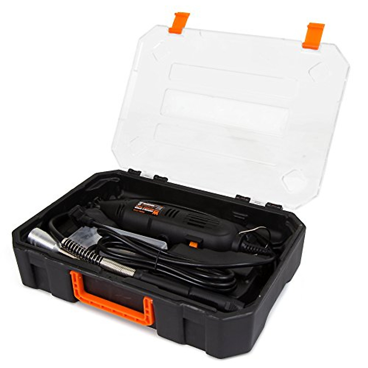 WEN 23103 1-Amp Variable Speed Rotary Tool with 100+ Accessories, Carrying Case and Flex Shaft