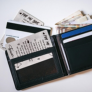 Demiwise Wallet Card, Metal Engraved Wallet Insert Card（FOR MY LOVE ), Metal Gift Card for Him or Her, Anniversary Card for Wedding, Birthday and Valentine's Day