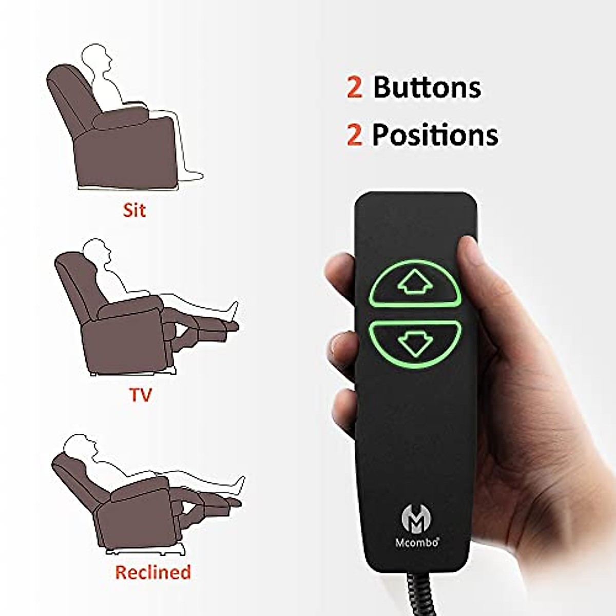 MCombo Electric Power Recliner Chair with Heat and Vibration, Footrest Extended, USB Charge Ports, 2 Side Pockets and Cup Holders, Faux Leather 7050 (Light Brown)