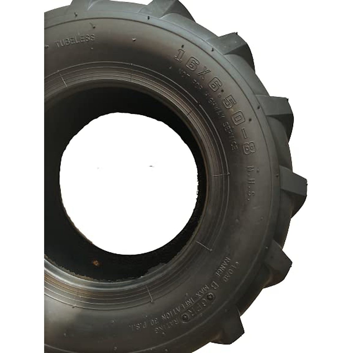 2 NEW HORSESHOE 16x6.50-8 Super Lug Pattern w/18 Pairs of Herring Bone for Ditch Witch Trencher AG Farm Tractor Ridding Lawn Mower Tires Tubeless 16 650 8 ATV1 T148 166508