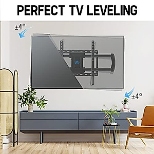 Mounting Dream TV Mount for Most 42-75 inch Flat Screen TVs Up to 100 lbs, Full Motion TV Wall Mount with Swivel Articulating 6 Arms, TV Wall Mounts Fit 12'', 16” Wood Studs, Max VESA 600x400mm