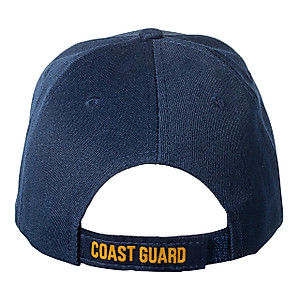 United States Coast Guard Emblem Blue Embroidered Adjustable Baseball Cap (Blue Emblem)