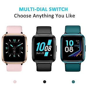 Fitness Tracker with Heart Rate Monitor,Step Counter, Sleep Monitor,Calorie Tracking,Waterproof Activity Tracker with Blood Pressure & SpO2 Smart Watch for Android iPhones Women Men Kids, Black