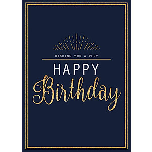 CEO Cards - Birthday Greeting Cards (Golden Rays), 5x7 Inches, 25 Cards & 26 White Envelopes (B1703)