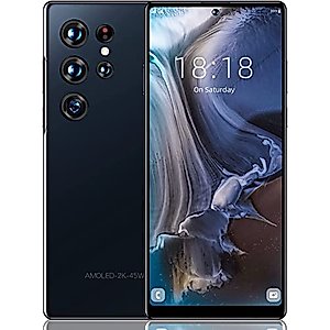 SANSHREUNI Smartphone Unlocked, 5G Dual Sim Cell Phones, 4G+128GB C21 Ultra Unlocked Smartphones, 6.8 inch Android Smartphones 7300mAh | Fingerprint Lock Face ID (Black)