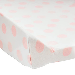 Andi Mae Changing Pad Cover - Watercolor Pink Dots -100% Jersey Cotton - Fits Standard Changing Pads
