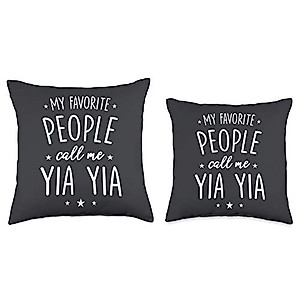 Yia Yia Gifts Favorite People Call YIA Throw Pillow, 18x18, Multicolor
