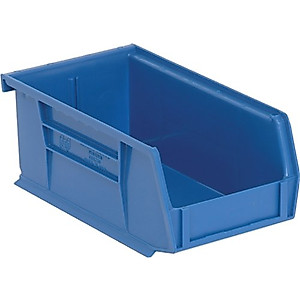 Quantum QUS220 Plastic Storage Stacking Ultra Bin, 7-Inch by 4-Inch by 3-Inch, Blue, Case of 24