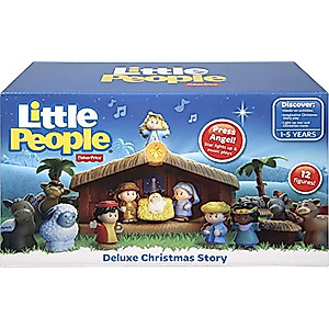Fisher-Price Little People Deluxe Christmas Story, Nativity Playset with Light, Music and Figures for Toddlers Ages 1 and Up