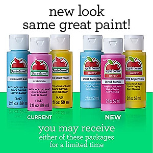 Apple Barrel PROMOABMP22 Holiday, 32 Piece DIY Set Featuring 26 Paints, 2 Mod Podge Acrylic Sealers and 4 Foam Brushes, Multi 56 Fl Oz