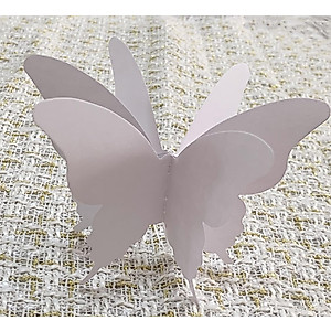 YMASELA Butterfly Curtain Hanging Paper Flower Decorations (8.9ft x4strings) White Butterflies Hanging Paper Garland Party Streamers for Outdoor Decor, Bridal Shower Wedding Birthday Party Supplies