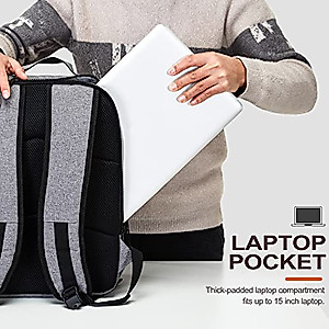 Golkcurx Camera Bag for DSLR/SLR Cameras，Camera Backpack Waterproof for Photographers Grey L