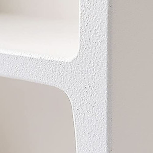 BOOMLATU 2 Tier White Floating Shelves for Wall,15.1" Arched Bathroom Shelves Wall Mounted for Living Room, Bedroom,Office