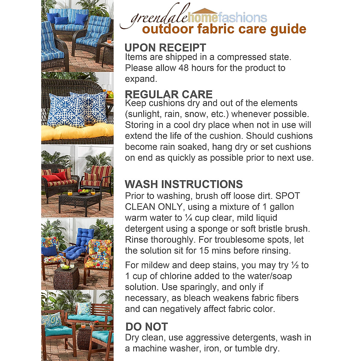 Greendale Home Fashions Deep Seat Cushion Set, Teal