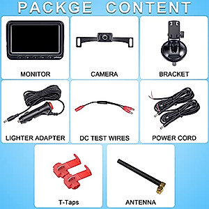 LeeKooLuu Wireless Backup Camera HD 1080P Waterproof Truck Car Mini-RV Back Up Camera System Travel Camper Rear View 5'' Monitor Night Vision Two Channels Digital WiFi Signals F09